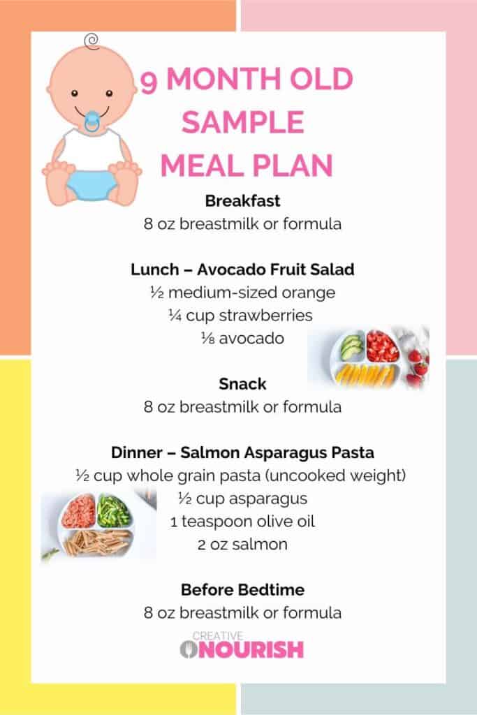9 Month Old Baby Food Chart, Food Menu and Recipes