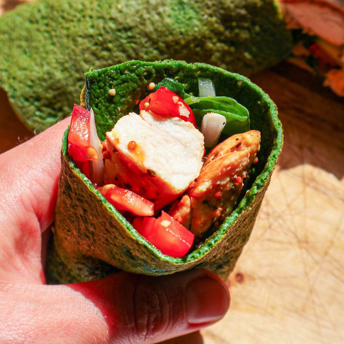 Spinach Vegetable Wrap Sandwich